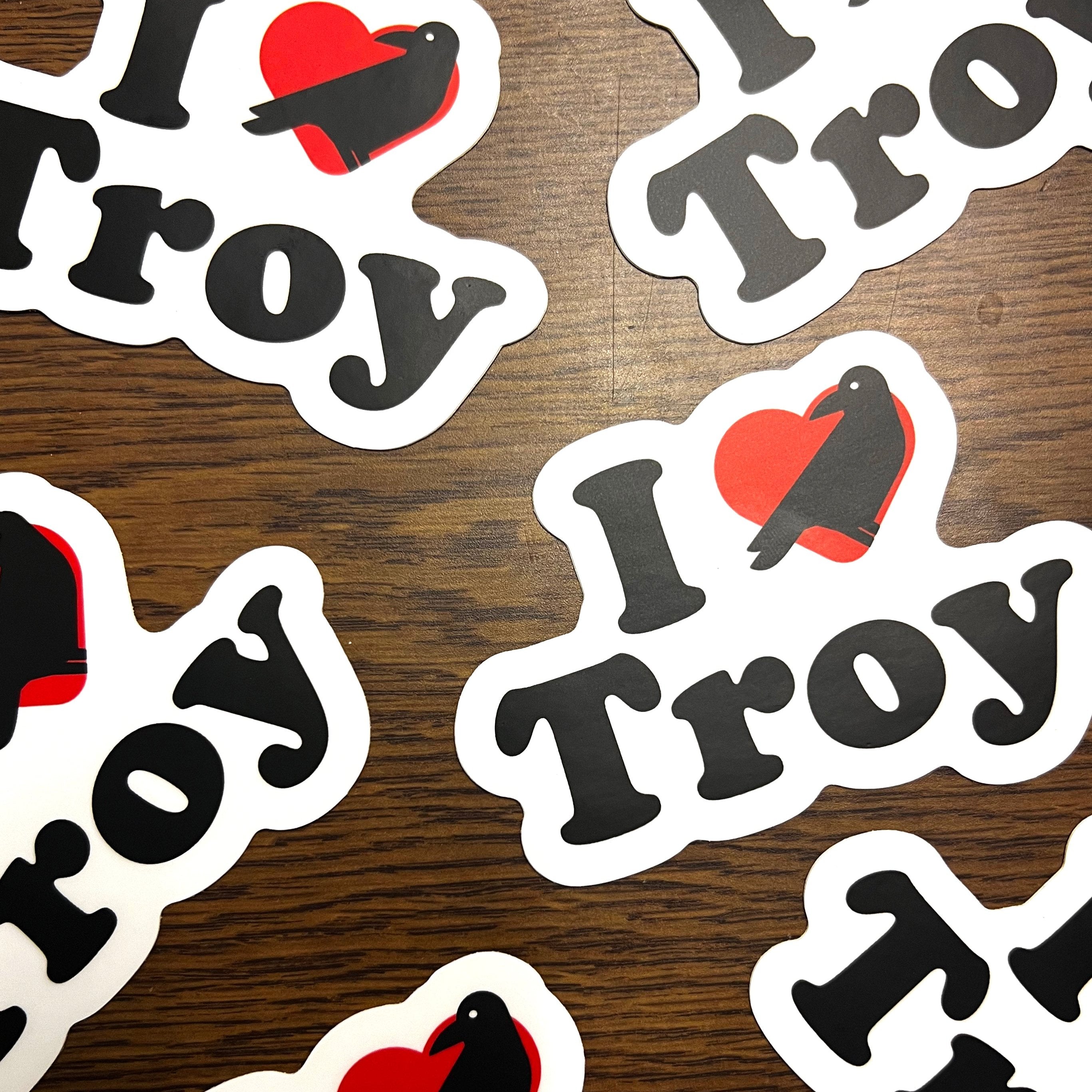 I Heart Troy Sticker – Compas Life Apparel